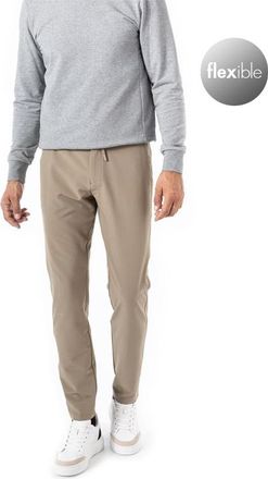 HUGO BOSS Herren Funktionshose beige Mikrofaser