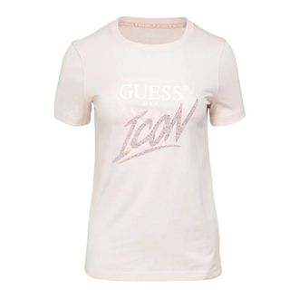 Guess Femme, Tops, Rose, Taille: 40 FR T-shirt à manches courtes rose clair
