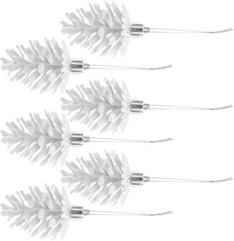BESPORTBLE 6 St&uuml;ck Rustikales Tannenzapfen Dekorationsset aus Kunststoff mit Schneebedeckten Kleinen Tannenzapfen Sicher H&auml;ngender Christbaumschmuck f&uuml;r Weihnach
