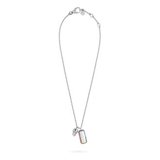 Philipp Plein Femme, Accessoires, Gris, Taille: ONE Size Collier avec pendentif en cristal