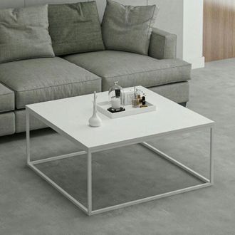 Pier Import Table basse blanche carrée - style minimaliste JENA