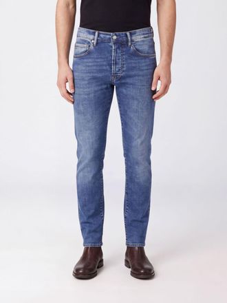 Nine In The Morning Jean droit en denim de coton &agrave; taille mi-haute