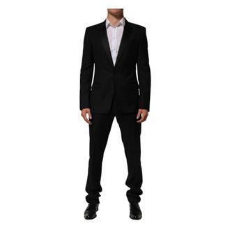 Dolce & Gabbana 2-Knopf-Jacke formeller 2-teiliger Anzug - - Suits - Herren - Schwarzk - L