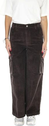 Obey Femme, Pantalons, Brun, Taille: W28 Wide Pantalons