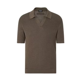 Ermenegildo Zegna Homme, Tops, Vert, Taille: 2XL Polo &agrave; Manches Courtes