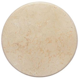 vidaXL Dessus de table Cr&egrave;me &Oslash;50x2,5 cm Marbre Vidaxl