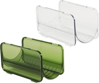 DOITOOL Mehrschichtiger Wasserflaschenhalter aus Robustem PP Stapelbarer Getr&auml;nkeflaschen Organizer f&uuml;r K&uuml;che und B&uuml;ro Transparenter Flaschenst&auml;nder mit Stabi