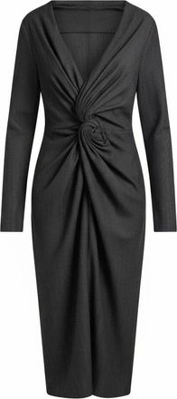 Alberta Ferretti Femme, Robes, Noir, Taille: 42 FR Wool Blend Midi Dress