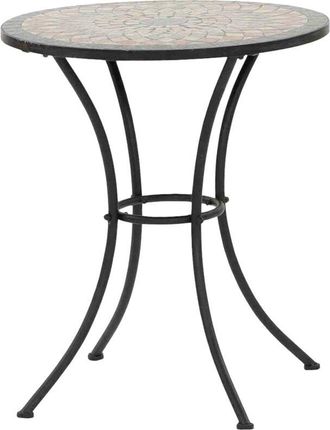 Siena My Balconia [GEBRAUCHT] B-Ware Siena Prato Bistrotisch Tisch Esstisch Rund Keramik Mosaikoptik Schwarz 60x71 Cm