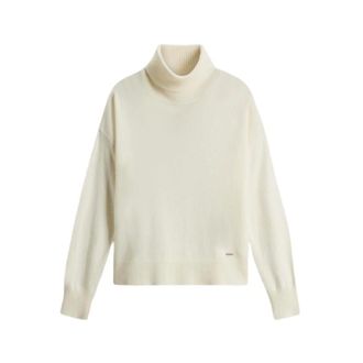 Woolrich Femme, Pulls, Beige, Taille: 38 FR Comfort Wool Cash Turtleneck