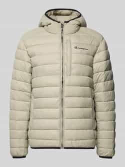 Champion Steppjacke mit Kapuze und Logo