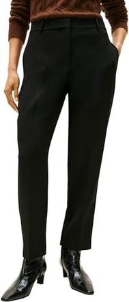 Tommy Hilfiger Pantalon Femme Punto Slim Straight Fit, Noir (Black), 48