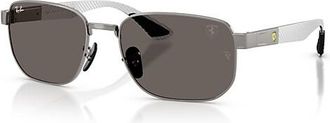Ray-Ban Rb8329m Scuderia Ferarri Collection Sonnenbrillen Gunmetal Fassung Grau Glas 59-19
