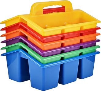 Generico Aufbewahrungskorb f&uuml;r Klassenzimmer, 6-teilig, Aufbewahrungskorb f&uuml;r Schulmaterialien, f&uuml;r Buntstifte, Bleistifte, Marker, Schlafzimmer, Kunstunterric