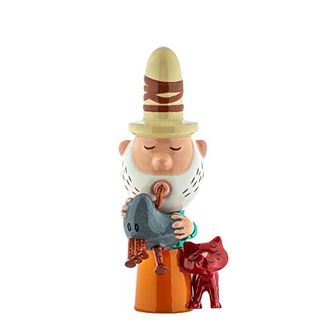 Alessi Eolo AGJ01 10 - Figurine Design pour Cr&egrave;che Aeolus, en Porcelaine et D&eacute;cor&eacute;e &agrave; la Main, Multicolore