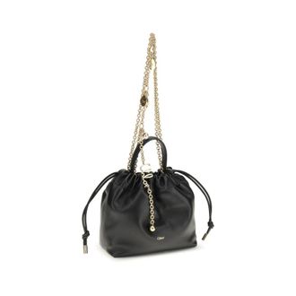 Chlo&eacute; Womens Black Calf Leather Bos Taurus Shoulder Bag