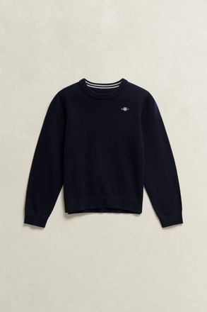 GANT Kinder Boys Shield Pullover (110/116) EVENING Blau