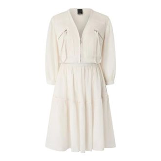 Pinko Pinko, Femme, Robes, Blanc, Taille: 36 FR Frank Abito Voile Cotone
