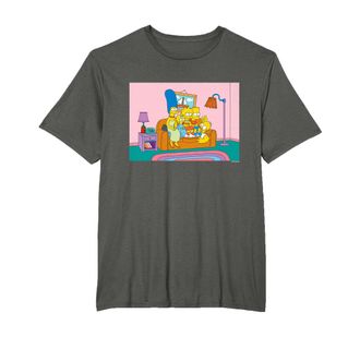 The Simpsons Marge Bart Lisa Maggie Sit on Homer T-Shirt