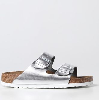 Birkenstock Sandales Plates BIRKENSTOCK Femme couleur Argent