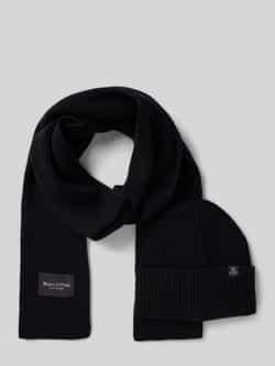 Marc O'Polo M&uuml;tze und Schal im Set aus reiner Baumwolle