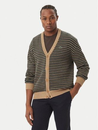 Lacoste Strickjacke AH8567 Braun Relaxed Fit