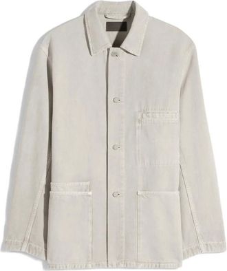Christophe Lemaire Homme, Vestes, Beige, Taille: M Patch Pocket Shirt