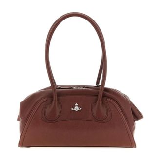 Vivienne Westwood Orb Logo Leder Henkeltasche - - Bags - Damen - Braun - ONE SIZE