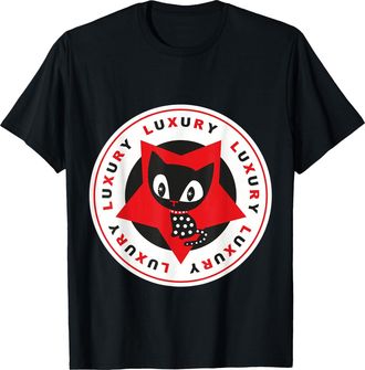 Pussy Deluxe Luxury Star Cat Button T-Shirt