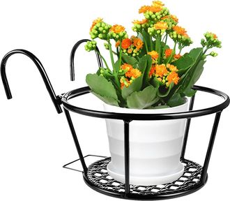 Generic Blumenkasten mit Reling, Metall-Pflanzgef&auml;&szlig; - Blumenst&auml;nder, Regal, Terrasse, Blument&ouml;pfe | Einfache Montage, &uuml;berdachte K&auml;sten for Pflanzen