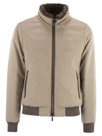 Moorer Bellati LS9 Bomber &agrave; veste en laine et en cachemire