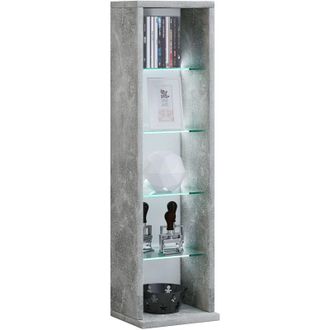 ebuy24 Ebuy24 - Rasato l Regal mit 4 Glasb&ouml;den Beton-Optik