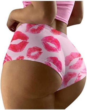 Generic Culottes pour femme sans coutures - En maille - Taille basse - En soie glacée - Respirant - Érotique - Pour femme - Doux et doux - Sexy, Rose, 3XL