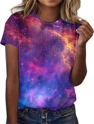 Generic Tee Shirt Femme Grande Taille D&eacute;t&eacute; Manches Courte Basiques Hauts T-Shirts D&eacute;t&eacute; D&eacute;contract&eacute;s L&acirc;ches Top &Agrave; La Mode Manche Court Chemisier Chic Et Elegan