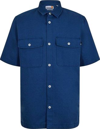 Timberland Hemdjacke f&uuml;r Herren, Baumwolle Leinen (Dunkles Jeansblau)