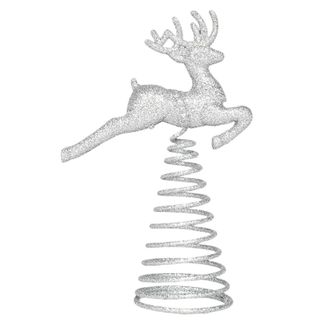 Generico Christmas Tree Topper, Deer Tree Topper Weihnachtsdekoration, Gold, niedliche Figuren f&uuml;r Wohnzimmer, Schlafzimmer, Fensterdekoration, Klassenzimmer, 