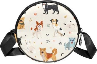 Generic Sac &agrave; bandouli&egrave;re Circle pour femme, petit sac &agrave; bandouli&egrave;re Kawaii avec fermeture &eacute;clair, bretelles r&eacute;glables, sac &agrave; main rond d&eacute;contract&eacute; pour femme