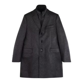 Fay Grauer Wollmantel mit Weste - - Coats - Herren - Grau - M