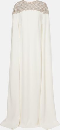 Oscar De La Renta Verzierte Robe aus einem Seidengemisch