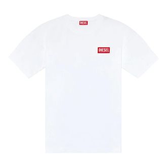 Diesel Homme, Tops, Blanc, Taille: S T-shirt avec empi&egrave;cement &agrave; logo