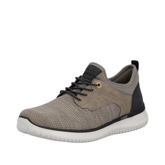 Rieker Slip-On Sneaker RIEKER, Herren, Gr. 44, beige, schwarz, Lederimitat, Textil, Schuhe, Slipper, Halbschuh, Freizeitschuh, Sneaker zum Schlupfen
