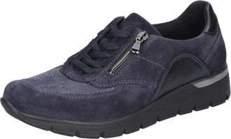Waldl&auml;ufer K-Ramona 626K02-194 Orthotritt Notte (Dunkelblau) - Schn&uuml;rschuh mit Loser Einlage - Damenschuhe Bequeme Schn&uuml;rschuhe, Blau, Leder/Textil (Order turbos