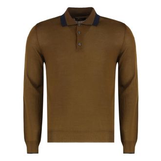 Moorer Terence Baumwollstrick-Polohemd - - Tops - Herren - Braun - M