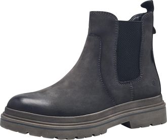Tamaris COMFORT Damen Winterstiefel ohne Absatz aus Leder Wasserabweisend, Grau (Anthracite Nub), 41 EU