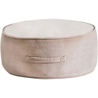 Beliani Pouf YULLE Samtstoff Hellbraun