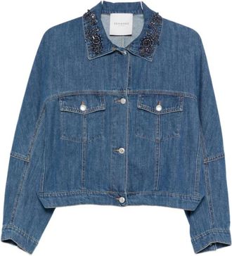 Ermanno Scervino Femme, Vestes, Bleu, Taille: 36 FR Denim Jacket