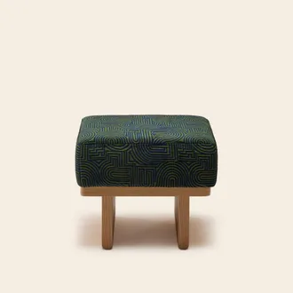 Madura Tabouret Anca Klark bleu nuit et vert olive - VERT