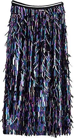 Generic Jupe Paillette Femme Jupes Sequin Jupe Paillettes Dor&eacute;e et &Eacute;lastique pour Femme Style &Eacute;l&eacute;gant pour Vacances et F&ecirc;tes