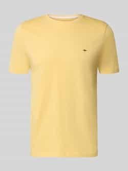 Fynch-Hatton T-Shirt mit Rundhalsausschnitt und Label-Stitching