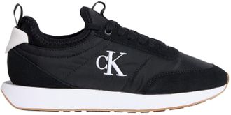 Calvin Klein Damen Retro Runner Sock Laceup Mix Mat Yw0yw02060 Low Top, Black (Black/Bright White), 41 EU